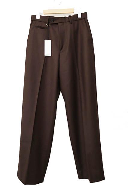 【中古】MATSUFUJI マツフジ 25AW Flannel Wool Wide Trousers ウール ワイド トラウザーズ パンツ M茶●■251124