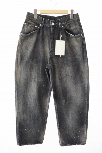【中古】ANCELLM アンセルム 25AW DENIM PANTS ダメージ加工 デニム パンツ #02 AGING01 ANC-PT97 黒 ブラック■