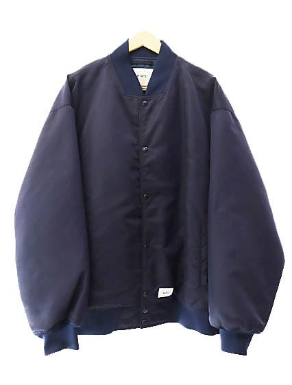 【中古】ダブルタップス WTAPS 21AW TEAM JACKET NYLON.TWILL ボーン刺繍 中綿 チーム ジャケット 04 ネイビー 251209