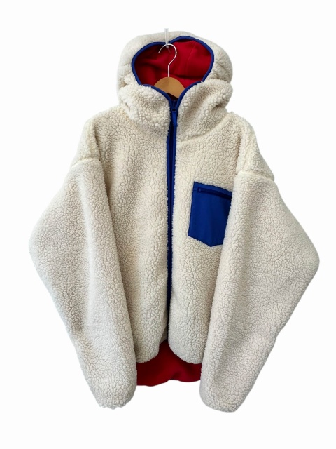 【中古】SAPEur サプール FUTURE PILE JACKET フューチャー パイル ジャケット L 白 ホワイト