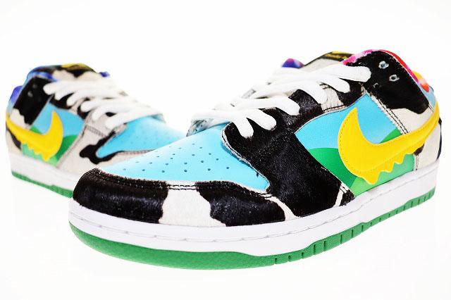 【中古】ナイキ NIKE SB DUNK LOW PRO QS F&F BEN & JERRY'S 2020 27cm CHUNKY DUNKY CU3244-100 ▲■240719