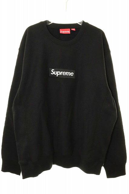 【中古】シュプリーム SUPREME 18AW BOX LOGO CREWNECK XL BLACK ボックス ロゴ スウェット ☆AA★241101