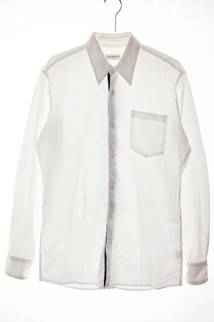 【中古】ドリスヴァンノッテン DRIES VAN NOTEN 長袖シャツ サイズ44 無地 ホワイト 白 ●250606
