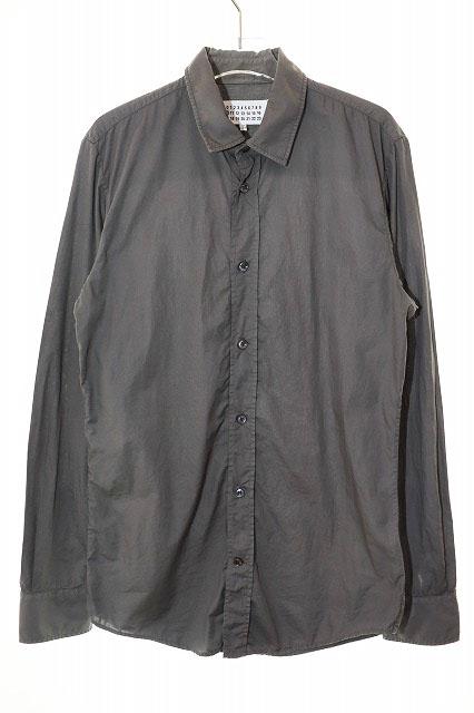 【中古】メゾンマルジェラ Maison Margiela 長袖シャツ サイズ44 S50DL0231 無地 コットン グレー ●250608