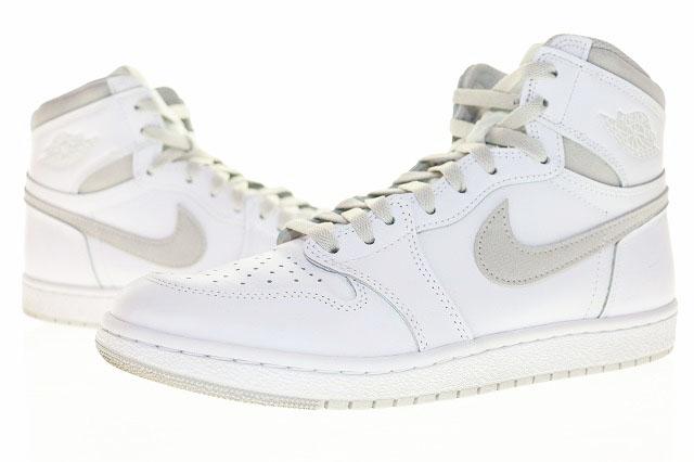 【中古】ナイキ NIKE AIR JORDAN 1 HIGH 85 WHITE NEUTRAL GREY 28cm BQ4422-100 エア ジョーダン ハイ ▲■ 241223