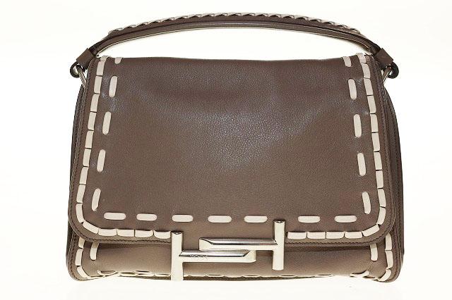 【中古】トッズ TOD'S DOUBLE T BAG 2WAY ダブルT バッグ ショルダー ハンド レザー ステッチ ●▲■250227