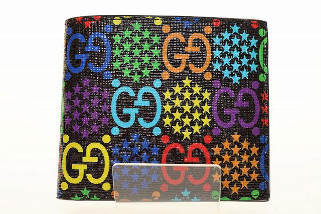 【中古】グッチ GUCCI GGサイケデリック 601089 財布 二つ折り マルチカラー ブラック ☆AA★▲■250402