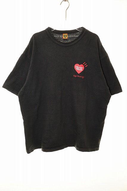 【中古】ヒューマンメイド HUMAN MADE × GIRLS DON'T CRY 23SS VALENTINE'S DAY T-SHIRT BLACK 2XL ☆AA★250410