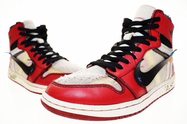 【中古】ナイキ NIKE THE 10 AIR JORDAN 1 OFF-WHITE CHICAGO 2017 26.5cm AA3834-101 AJ1 ☆AA★▲■250627