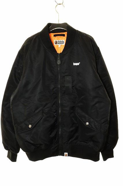 【中古】アベイシングエイプ A BATHING APE MA-１ジャケット L 001GDJ201001H バックロゴ ナイロン 250419