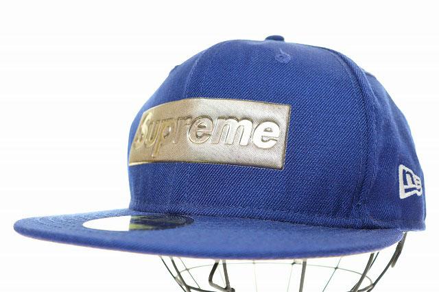【中古】シュプリーム SUPREME × NEW ERA 16SS LLIC BOX LOGO BLUE ニューエラ メタリック ボックス ロゴ ブルー
