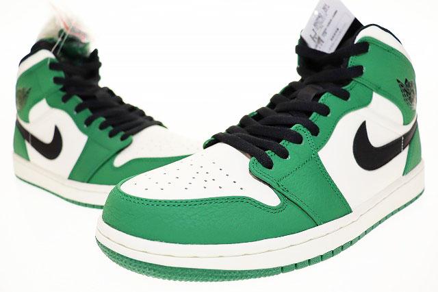 【中古】ナイキ NIKE AIR JORDAN 1 MID SE PINE GREEN 2018 29cm 852542-301 AJ1 エア ジョーダン I ▲■250522