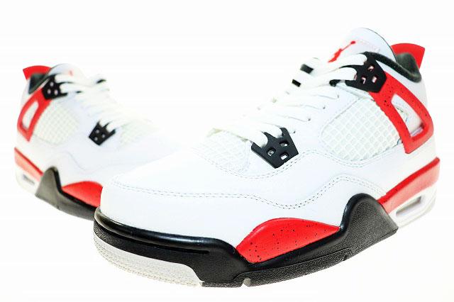 【中古】ナイキ NIKE AIR JORDAN 4 RETRO GS RED CEMENT 2023 24cm 6Y エア ジョーダン IV レトロ レッド セメント