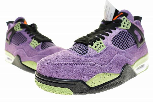 【中古】ナイキ NIKE WMNS AIR JORDAN 4 RETRO CANYON PURPLE 2022 27.5cm AQ9129-500 AJ4 ▲■250526