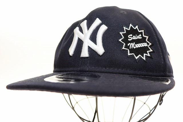 【中古】セントマイケル SAINTMICHAEL × NEW ERA × MLB 25SS YANKEES CAP NAVY ニューエラ ☆AA★▲250616