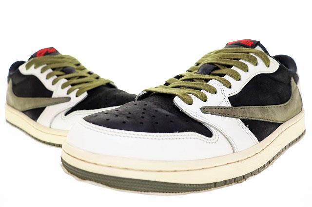 【中古】ナイキ NIKE WMNS AIR JORDAN 1 LOW OG SP MEDIUM OLIVE 2023 28.5cm TRAVIS DZ4137-106 ☆AA★▲■250703