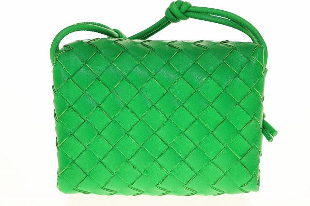 【中古】ボッテガヴェネタ BOTTEGA VENETA MINI LOOP CAMERA BAG GREEN ☆AA★●▲■250708