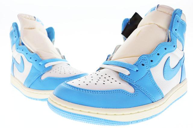 【中古】ナイキ NIKE AIR JORDAN 1 RETRO HIGH OG DARK POWDER BLUE SAIL エア ジョーダン レトロ ハイ セイル