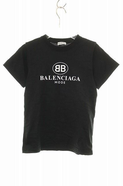 【中古】バレンシアガ BALENCIAGA 2018 BBロゴ プリント Tシャツ サイズXS 504156 TYK23 カットソー ☆AA★●250725