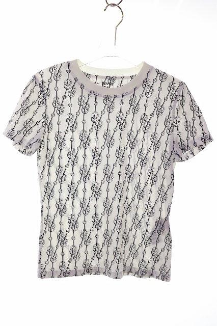 【中古】エルメス HERMES 22SS 総柄 カットソー サイズ34 2E4600DG Tシャツ 半袖 クリティケス ☆AA★●250721