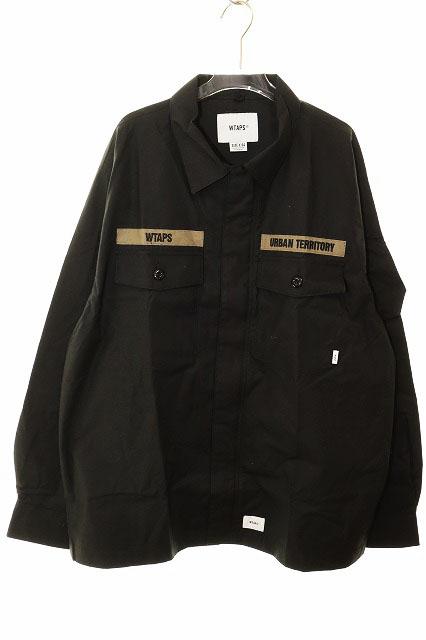 【中古】ダブルタップス WTAPS 21SS FLYERS LS COTTON.WEATHER BLACK SIZE 4 211BRDT-SHM03 ☆AA★■250721