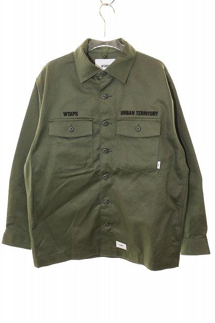 【中古】ダブルタップス WTAPS BUDS LS SHIRT COTTON TWILL OLIVE DRAB SIZE 1 221BRDT-SHM02 ☆AA★■250815