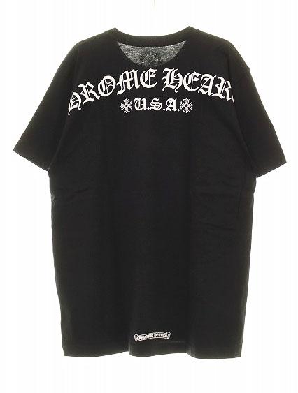 【中古】クロムハーツ CHROME HEARTS CH ARCH USA TEE BLACK L アーチロゴ 胸ポケット 半袖 Tシャツ ☆AA★250805