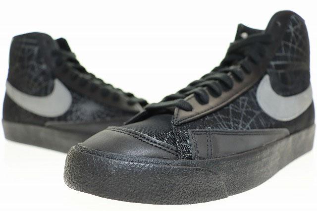 【中古】ナイキ NIKE BLAZER MID SPIDER WEB 77 BLACK 28.5cm DC1929-001 ブレーザー ミッド スパイダー ▲■250809