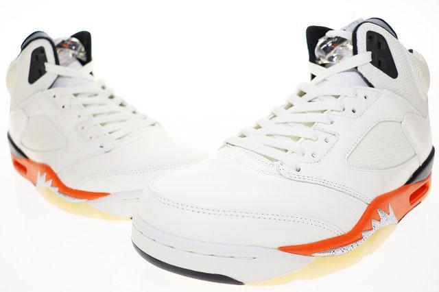 【中古】ナイキ NIKE AIR JORDAN 5 RETRO ORANGE BLAZE LLIC SILVER エア ジョーダン レトロ オレンジ ブレイズ