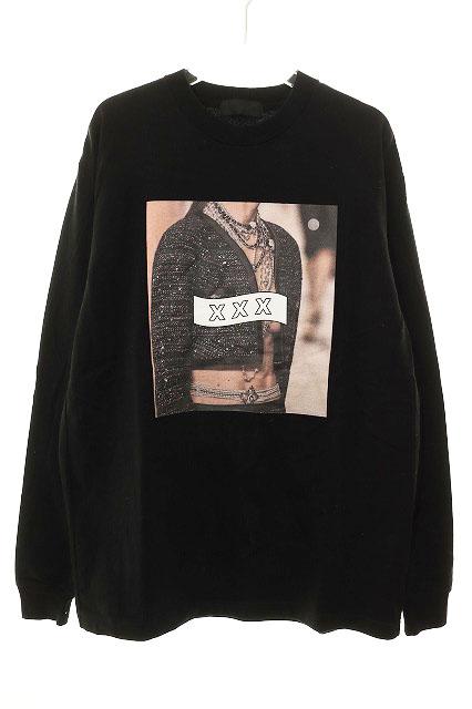 【中古】ゴッドセレクション GOD SELECTION XXX フォト ロンT 長袖 ブラック 黒 M ☆AA★250929 メンズ