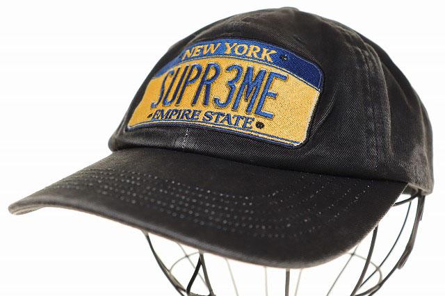 【中古】シュプリーム SUPREME 25SS LICENSE PLATE 6PANEL CAP BLACK ライセンス プレート 6パネル ☆AA★▲251006