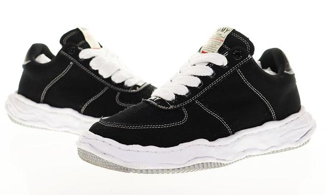 【中古】ミハラヤスヒロ MIHARA YASUHIRO WAYNE OG BLACK 43 A10FW720 キャンバス ローカット スニーカー ▲■ 250901