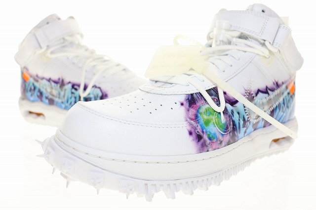 【中古】ナイキ NIKE × OFF WHITE AIR FORCE 1 MID SP GRAFITTI 28cm オフ ホワイト エア フォース ☆AA★▲■251031