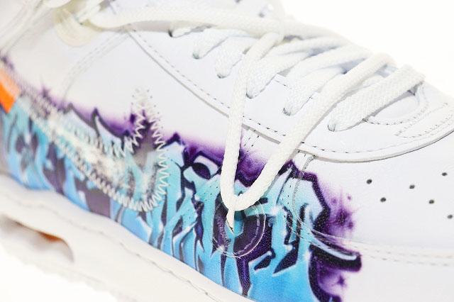 【中古】ナイキ NIKE × OFF WHITE AIR FORCE 1 MID SP GRAFITTI 28cm オフ ホワイト エア フォース ☆AA★▲■251031 中古】ナイキ NIKE × OFF WHITE AIR FORCE 1 MID SP GRAFITTI 28cm