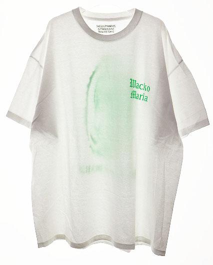 【中古】ワコマリア WACKO MARIA STANDARD TEE WHITE GREEN XXL スタンダード Tシャツ ホワイト グリーン ロゴ 半袖
