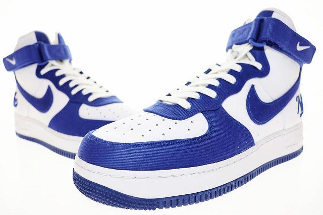 【中古】ナイキ NIKE AIR FORCE 1 HIGH LV8 EMB DODGERS 28.5cm DC8168-100 エア フォース ドジャース ▲■250908