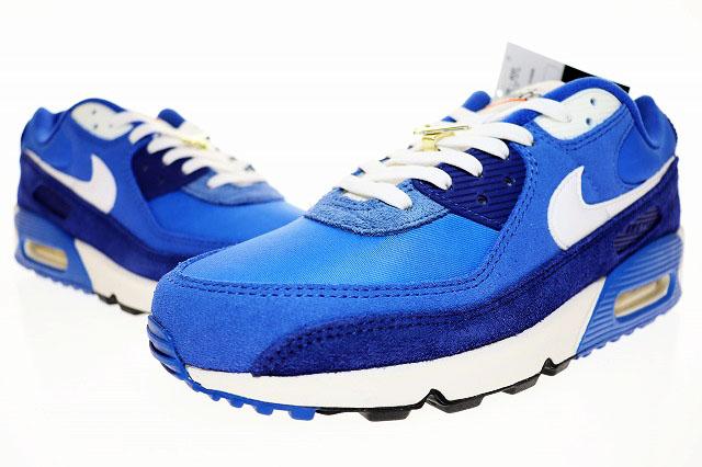【中古】ナイキ NIKE AIR MAX 90 SE SIGNAL BLUE 2021 28.5cm FIRST USE DB0636-400 エア マックス ▲■250911