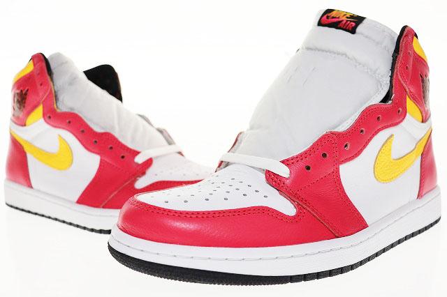 【中古】ナイキ NIKE AIR JORDAN 1 RETRO HIGH OG LIGHT FUSION RED 28.5cm フュージョンレッド ▲■250918