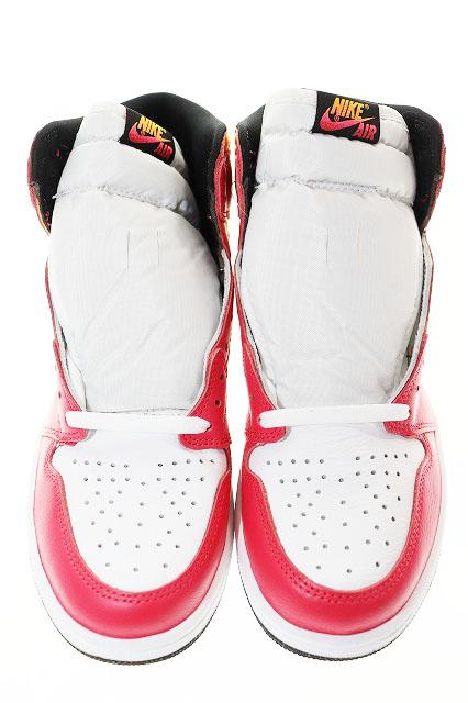 【中古】ナイキ NIKE AIR JORDAN 1 RETRO HIGH OG LIGHT FUSION RED 28.5cm フュージョンレッド ▲■250918