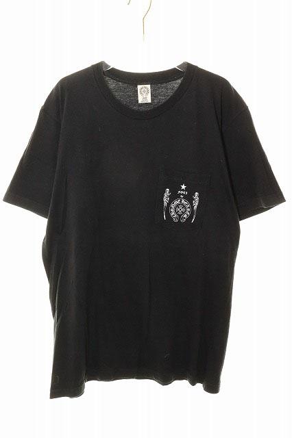 【中古】クロムハーツ CHROME HEARTS CH T-SHRT 1 FOTI LOGO BLACK L 2212-304-0505 ポケット ☆AA★251014