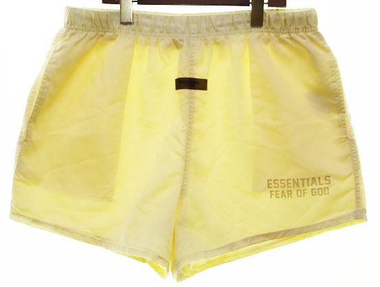 【中古】エフオージー エッセンシャルズ FOG ESSENTIALS NYLON RUNNING SHORTS YELLOW ナイロン ランニング ショーツ