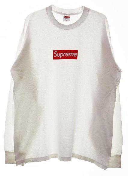【中古】シュプリーム SUPREME BOX LOGO L/S TEE WHITE L ボックス ロゴ プリント 長袖 Tシャツ ホワイト
