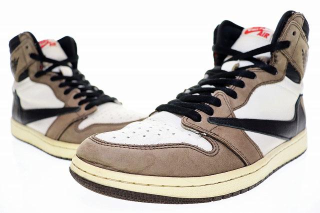【中古】ナイキ NIKE AIR JORDAN 1 HIGH OG TS SP TRAVIS SCOTT 2019 28cm DARK MOCHA CD4487-100 ☆AA★▲■251209