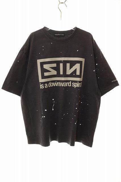 【中古】プロジェクト ジーアール PROJECT G/R SIN WASHED T-SHIRT GREY ウォッシュド Tシャツ 半袖 ☆AA★●251110
