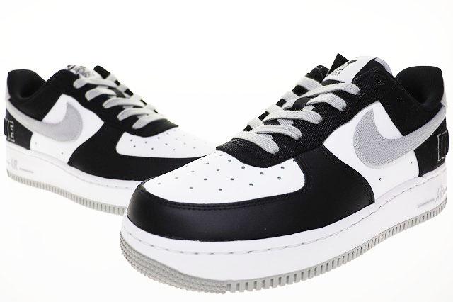 【中古】ナイキ NIKE AIR FORCE 1 LV8 EMB FLAT SILVER 25cm エア フォース エンベデッド ロサンゼルス キングス