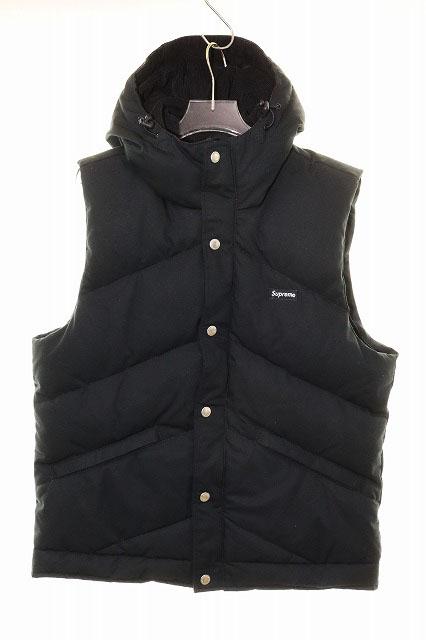 【中古】シュプリーム SUPREME 12AW HOODED DOWN VEST BLACK S フーデッド ダウン ベスト ☆AA★251203