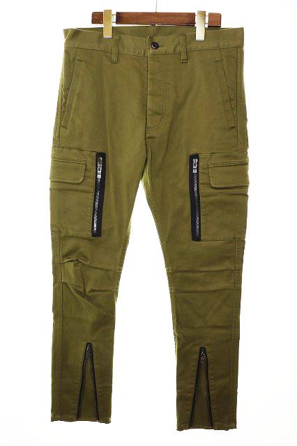 【中古】ダブルジェイケイ wjk SLIM PARACHUTE PANTS KHAKI SIZE L 5999 cs57c スリム パラシュート パンツ ●251018
