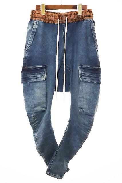 【中古】A.F ARTEFACT VINTAGE DENIM CARGO SAROUEL SKINNY SIZE2 ヴィンテージ デニム カーゴ サルエル ●251018