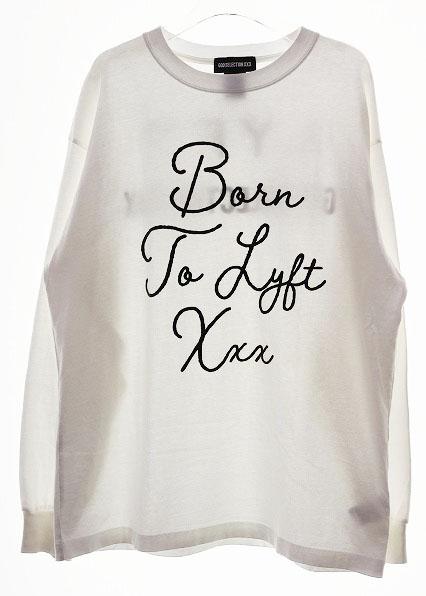 【中古】LYFT × GOD SELECTION XXX LOGO L/S TEE WHITE S リフト ゴッド セレクション ロゴ 長袖 Tシャツ ロンT