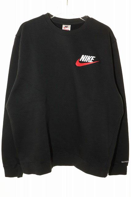 【中古】シュプリーム SUPREME × NIKE 18AW COTTON BLEND CREWNECK BLACK M BQ3767-010 ナイキ ☆AA★■251122
